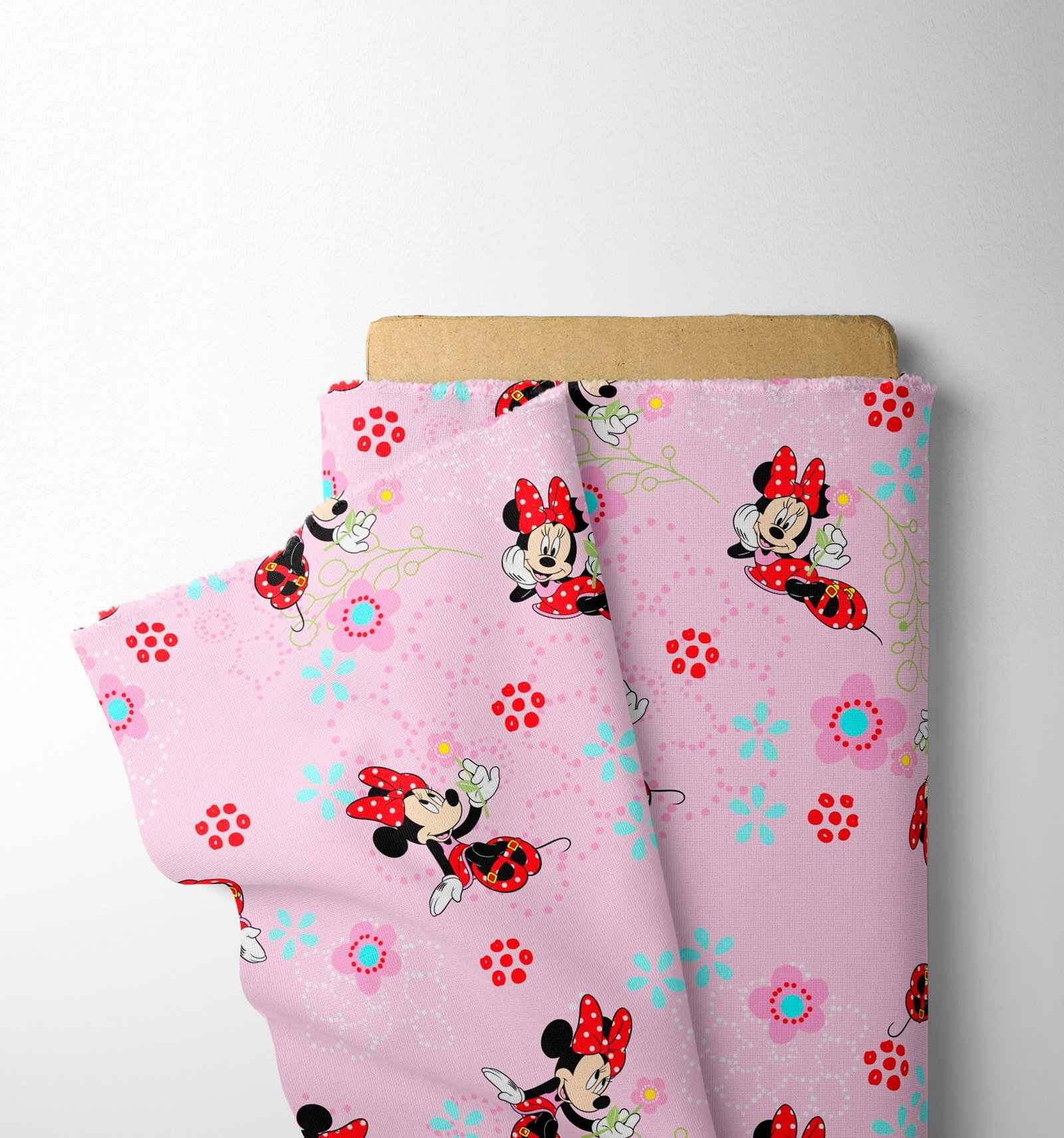 Minnie Mouse Pink Floral Fabric – mayafabrics.com