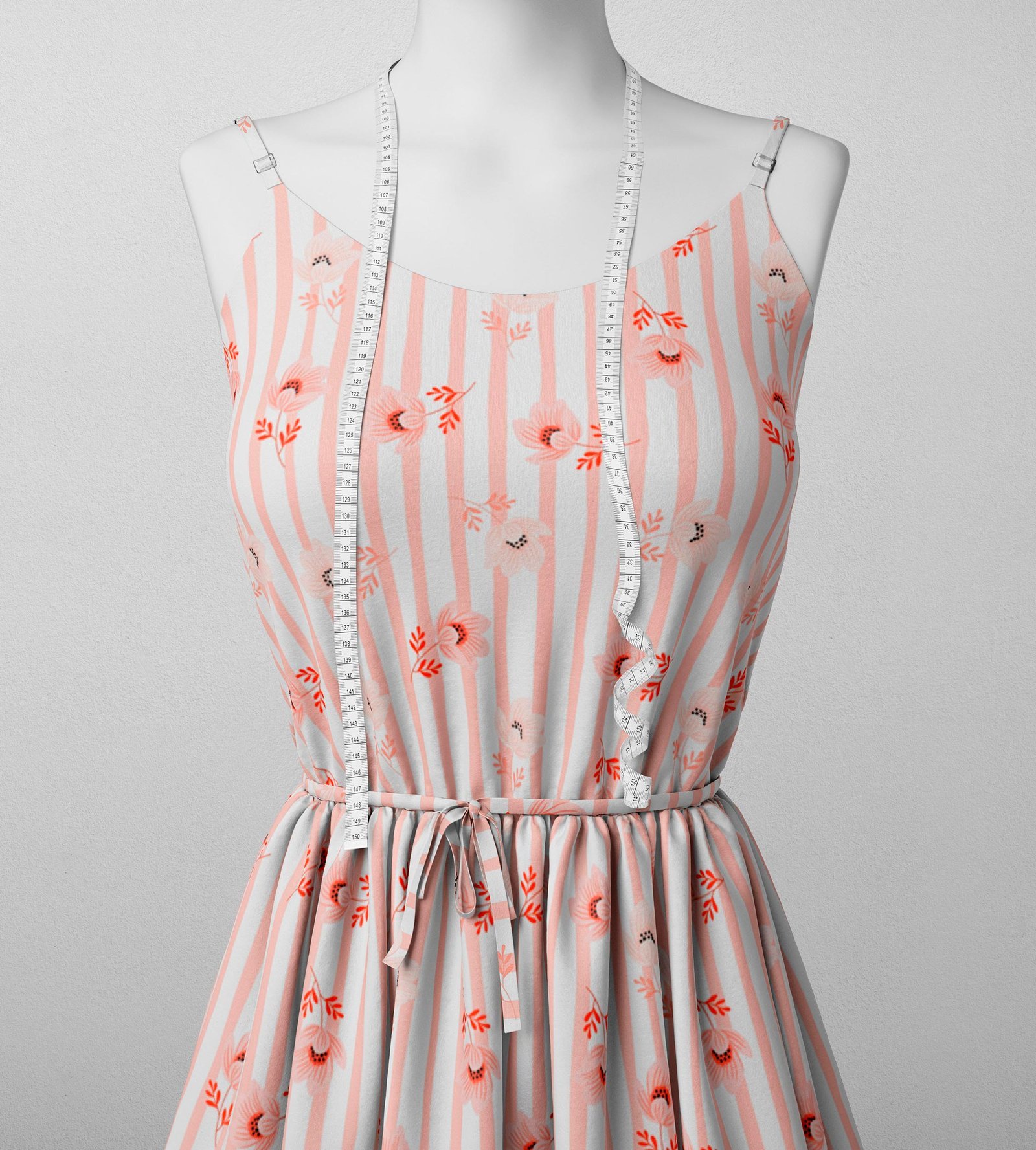 Blush Pink Stripe Floral Fabric – mayafabrics.com