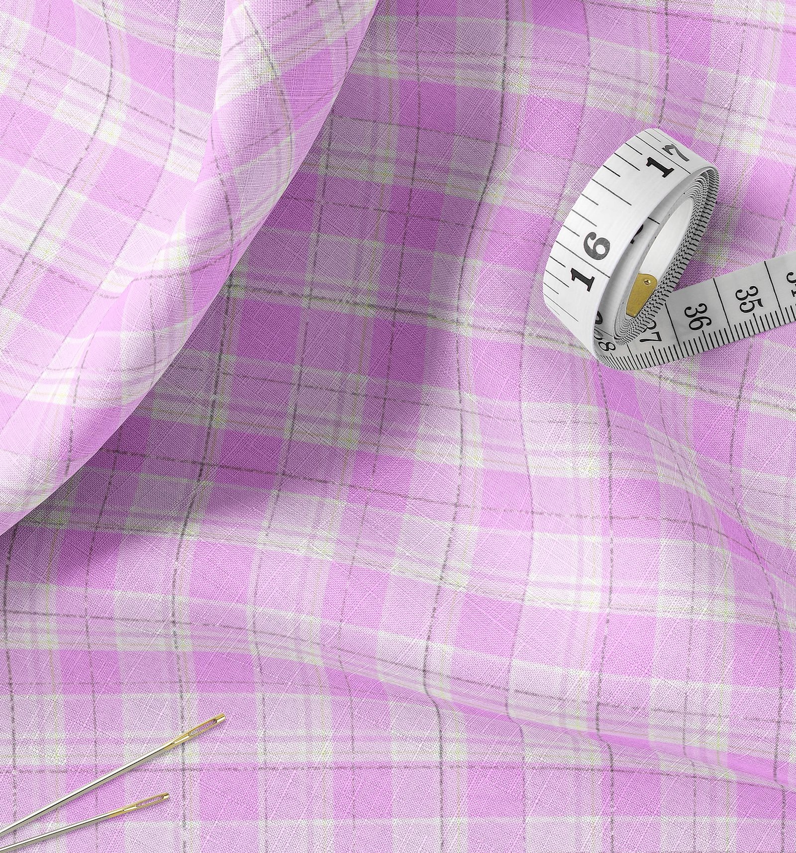 Lavender Plaid Woven Fabric – mayafabrics.com