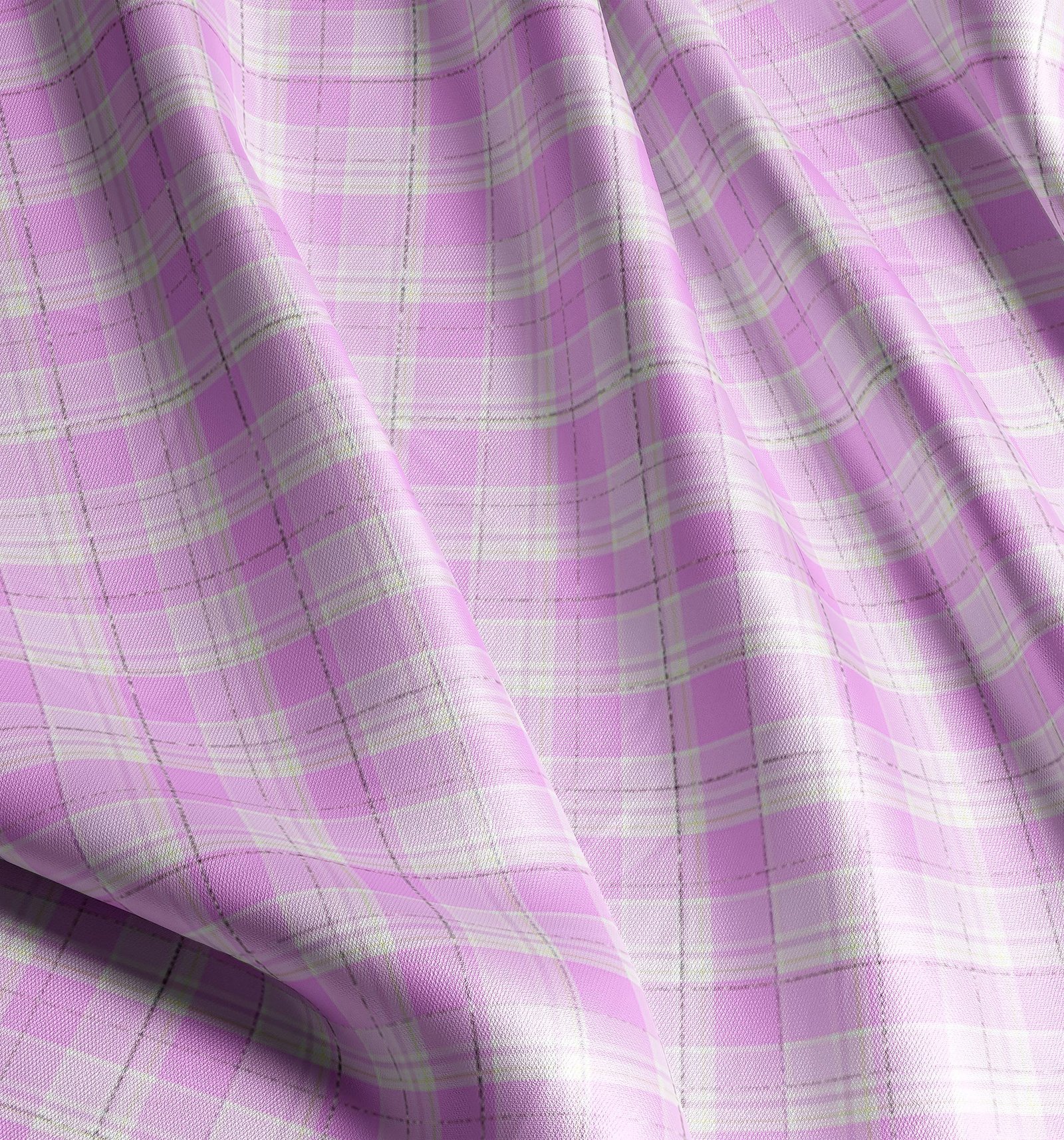 Lavender Plaid Woven Fabric – mayafabrics.com