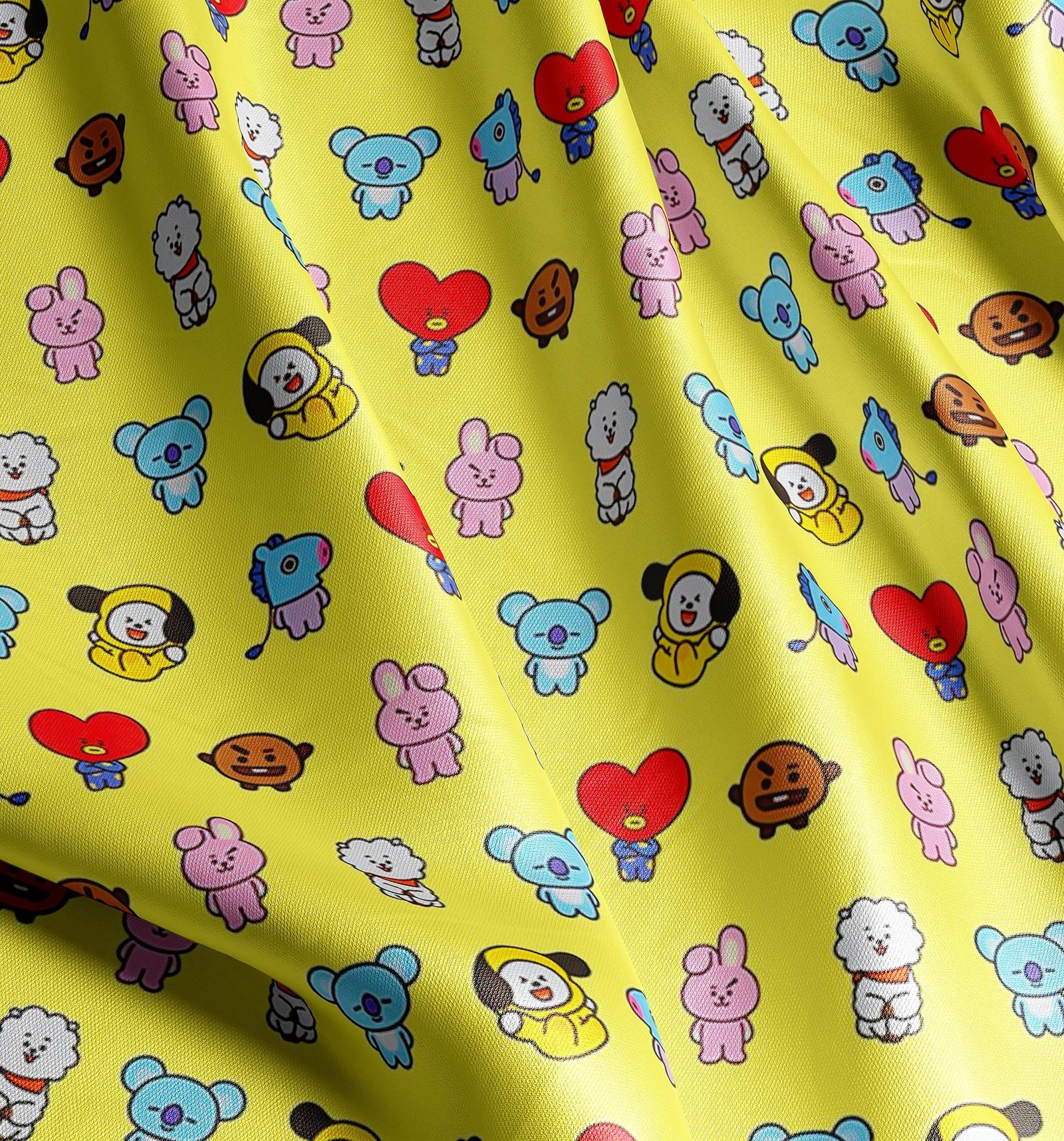 BT21 Character Yellow Fabric – mayafabrics.com