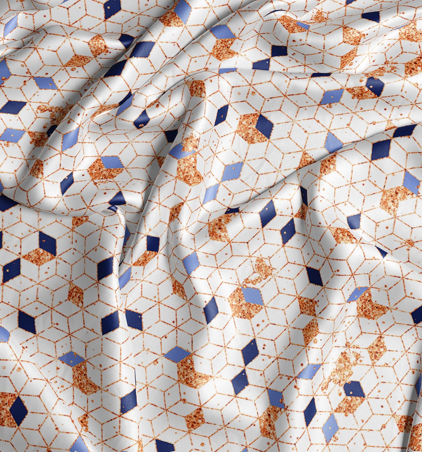 Geometric Cube Sparkle Fabric - mayafabrics.com