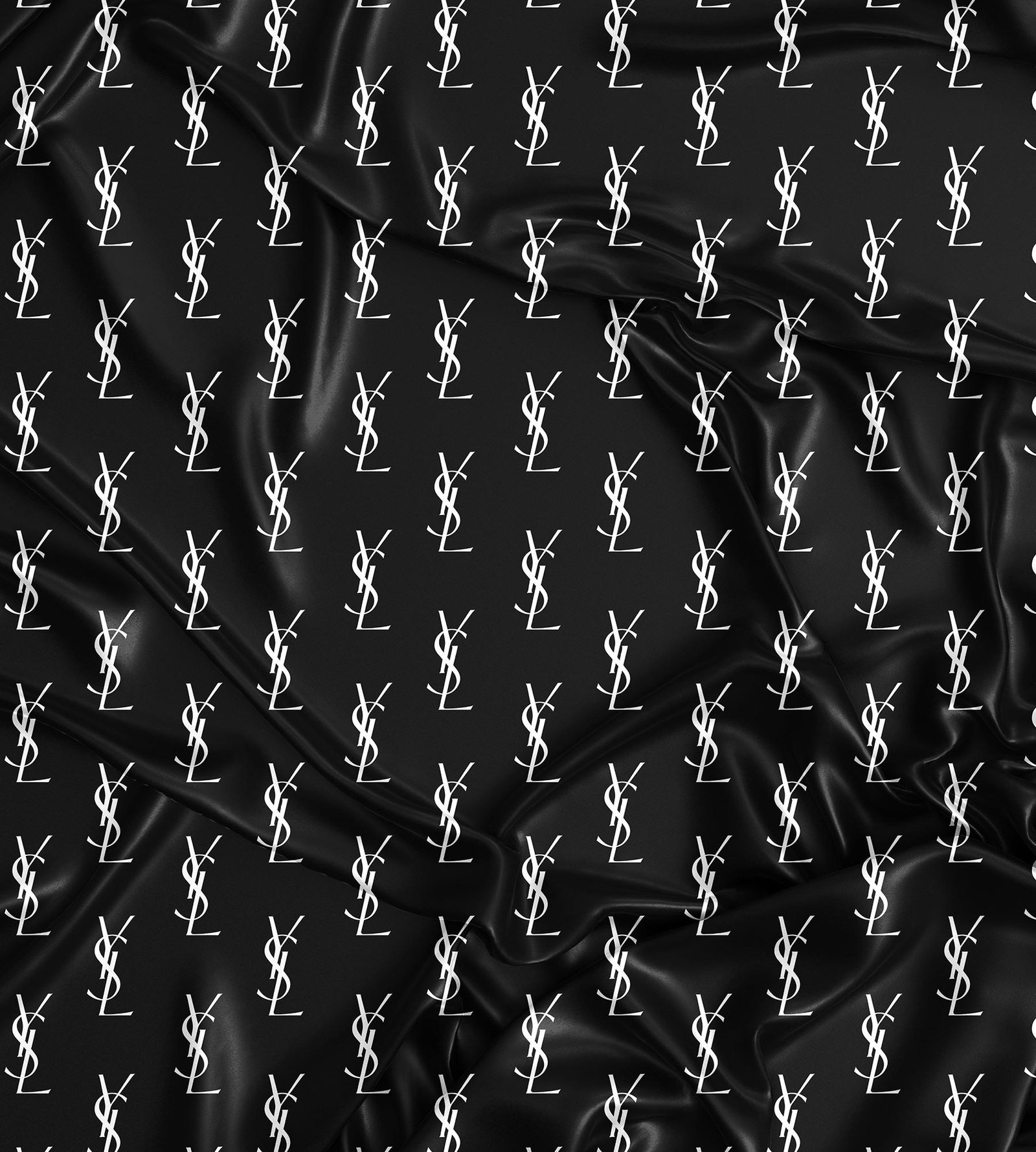 Yves Saint Laurent Logo Print Fabric – mayafabrics.com